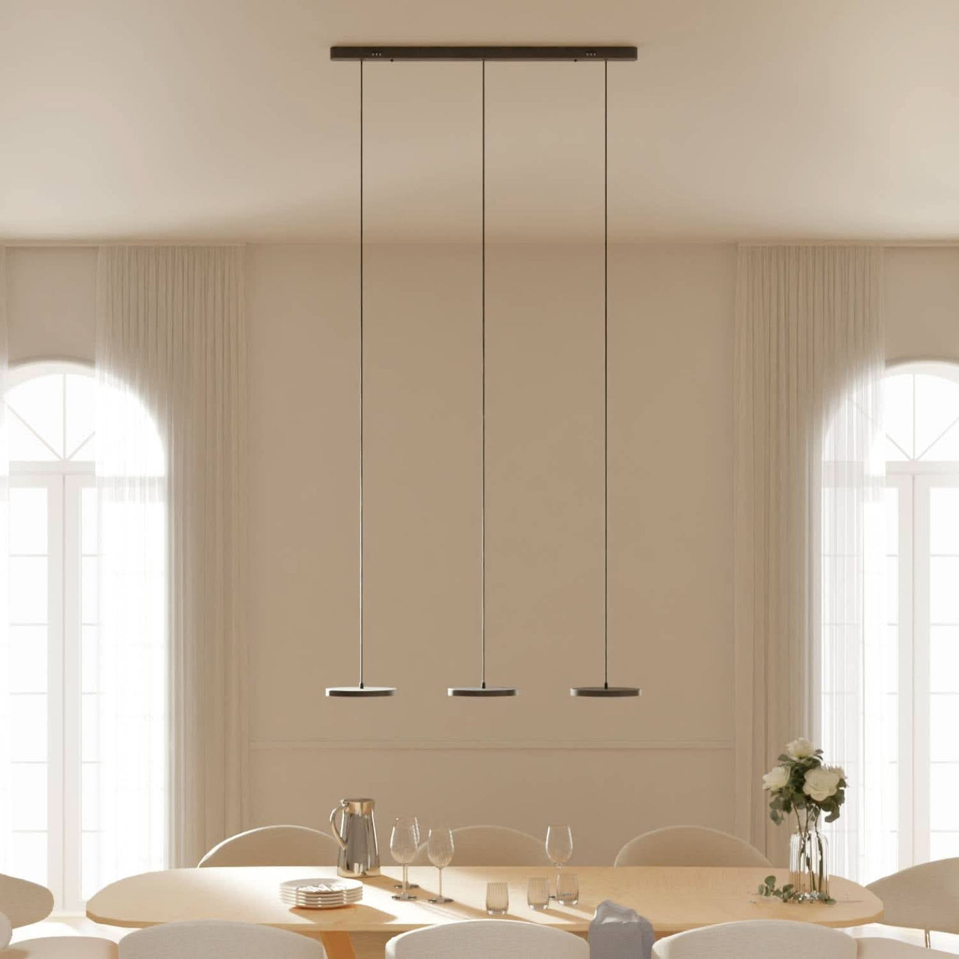 Deckenleuchte Pendelleuchte dimmbar LED Wohn & Esszimmer Moderne ...