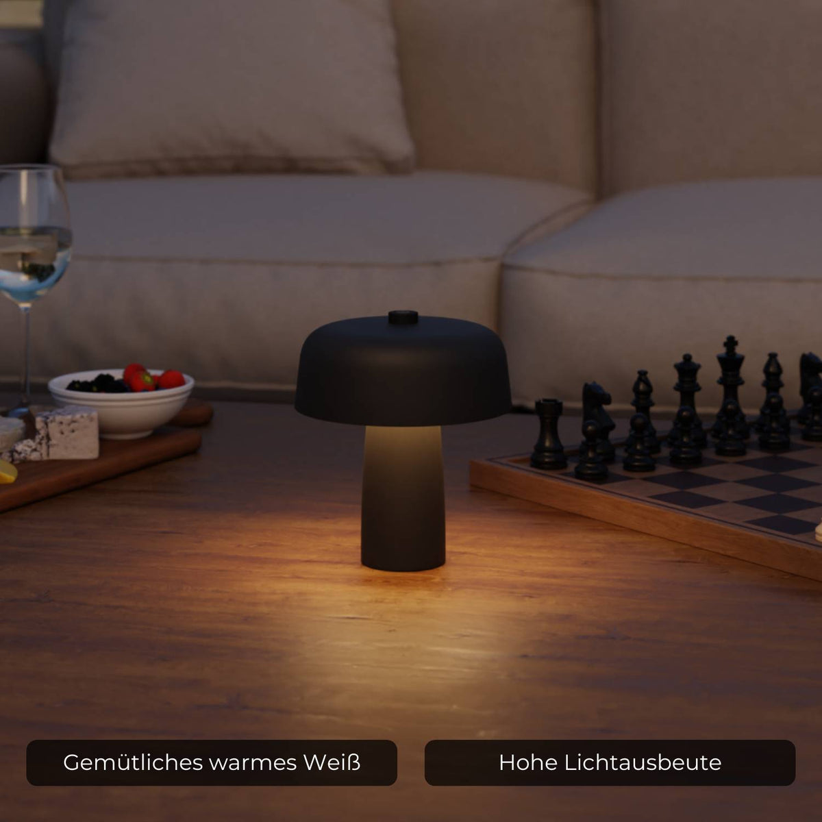 Akku Tischleuchte 'Lanea' dimmbare LED Tischlampe kabellos ...